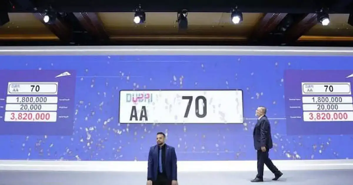 Fancy Vehicle Number 'AA 70' Sold for Rs 8.62 Crore at Auction in Abu ...