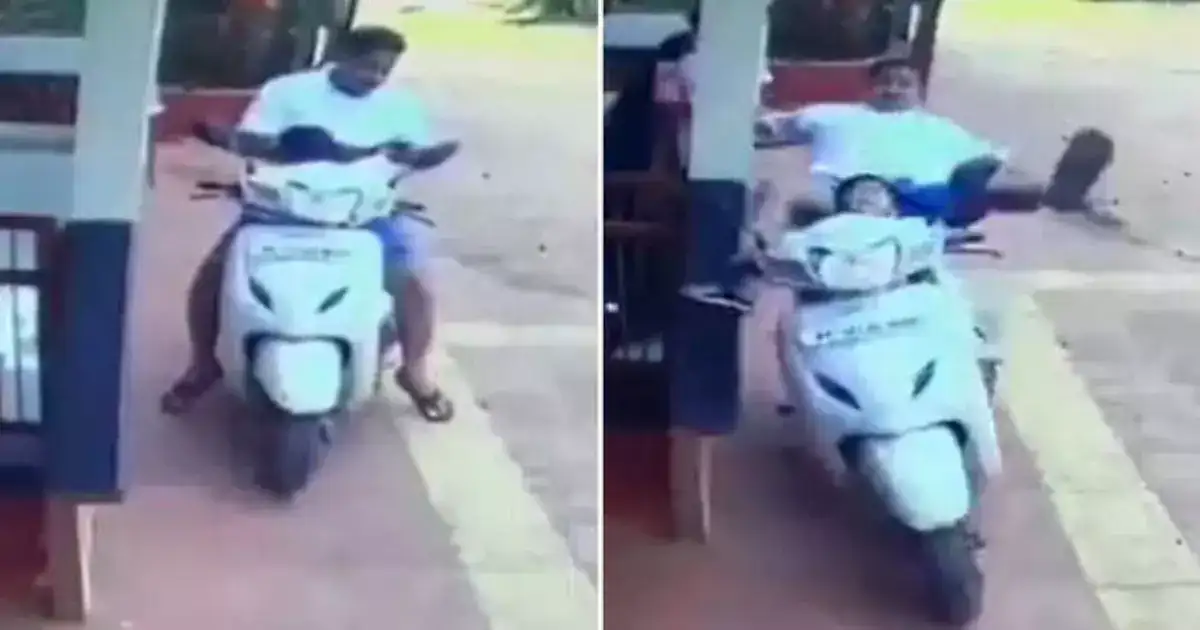 Scooty Accident Video,‘हा तर पप्पांच्या परीपेक्षा डेंजर निघाला ...