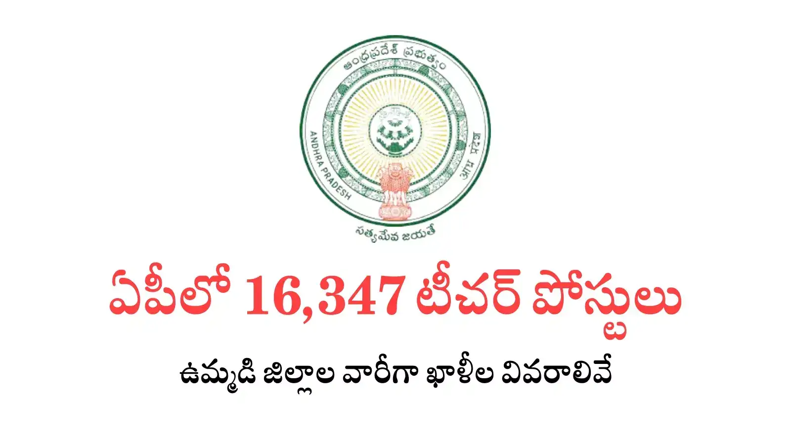 AP Mega DSC Notification District Wise Vacancies,AP Mega DSC 2024 ...