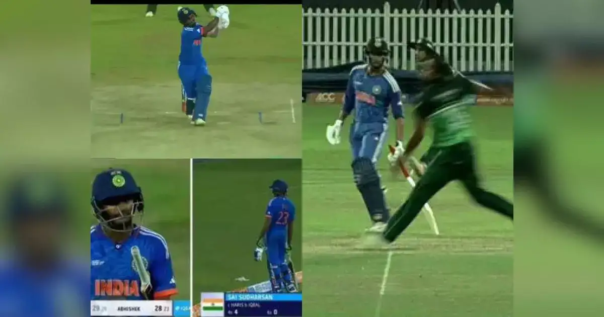 IND vs PAK Sai Sudarshan and Nikin Jose Controversial Dismissal ...
