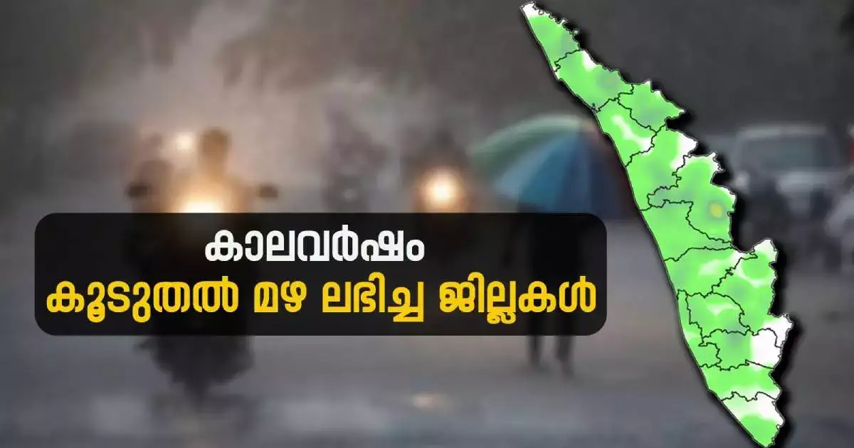 Kerala Districts Received Most Rainfall 2024,കാലവർഷം: കേരളത്തിൽ ഏറ്റവും ...