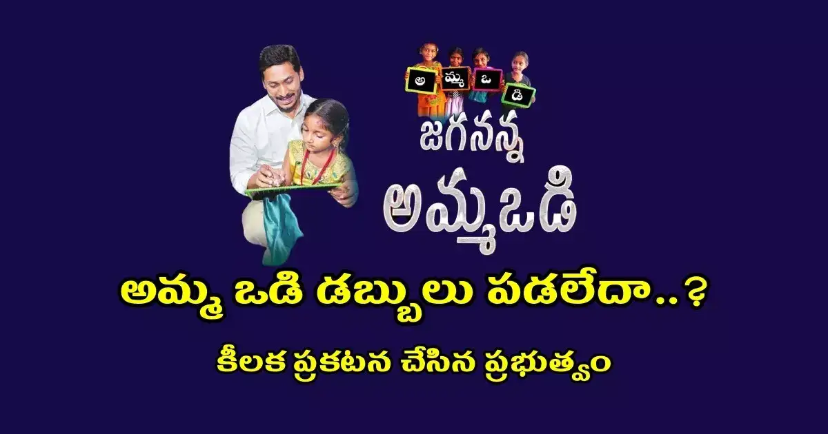 Amma Vodi EKYC : అమ్మ ఒడి డబ్బులు ఇంకా పడలేదా..? టెన్షన్‌ వద్దు.. ప్రభుత్వం కీలక హామీ ఇచ్చింది ...