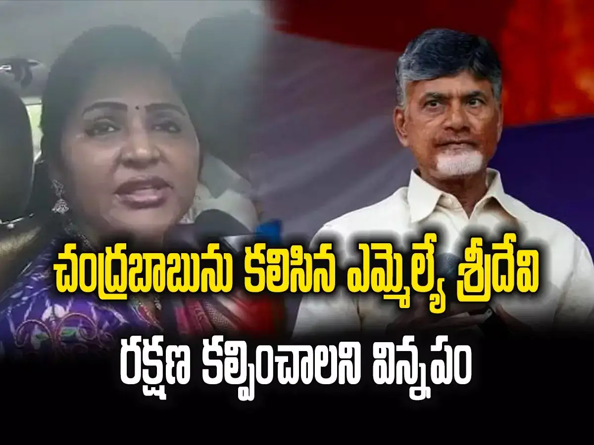 MLA Vundavalli Sridevi meets TDP Chief Chandrababu Naidu - ఏపీలో ఉండలేని పరిస్థితి, రక్షణ ...