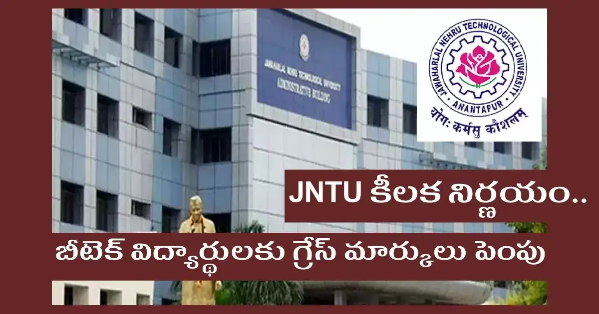 Jntu Hyderabad,Hyderabad JNTU కీలక నిర్ణయం.. బీటెక్‌ విద్యార్థులకు ...