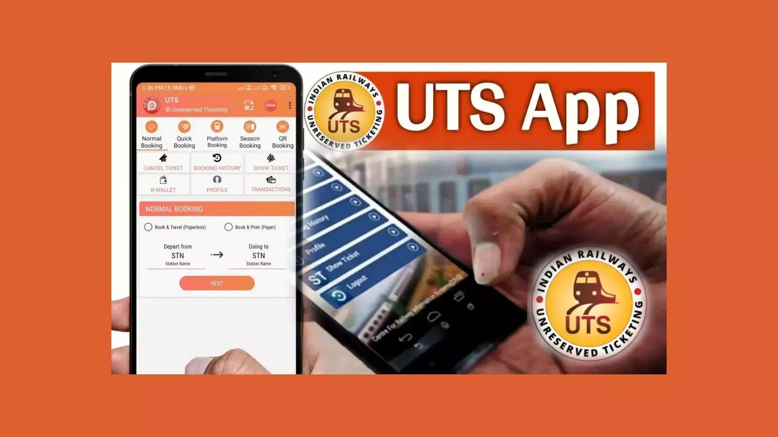 UTS App : ట్రైన్‌ టికెట్ బుక్ చేస్తున్నారా..? అయితే.. ఈ యూటీఎస్‌ యాప్‌ గురించి తెలుసుకోండి ...