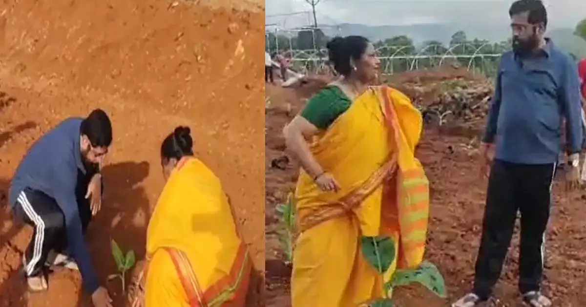 satara chief minister eknath shinde visited dare village worked in farm ...