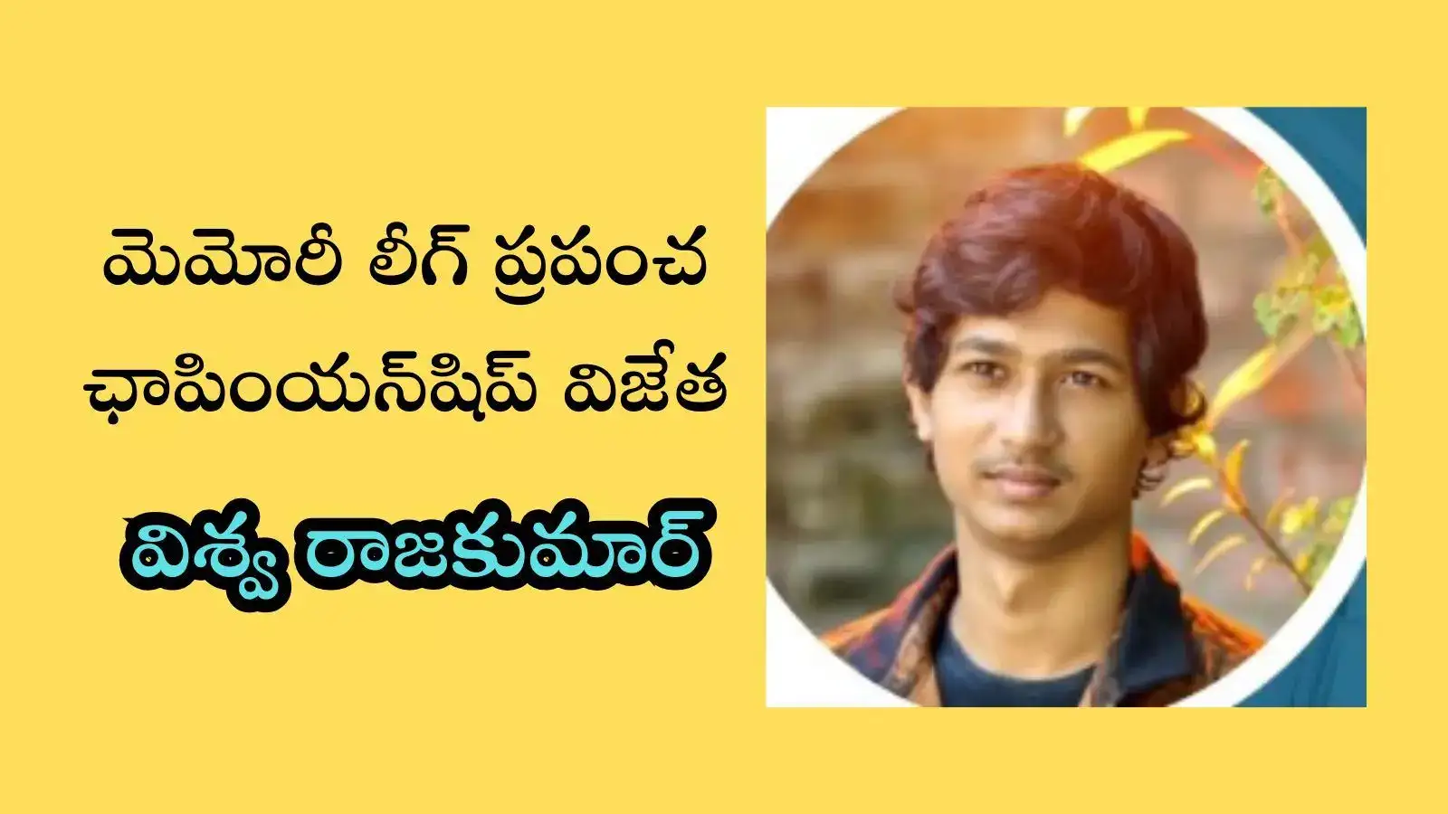 Vishvaa Rajakumar Wins Memory Championship,13.50 సెక్షన్లలోనే 80 అంకెలు ...