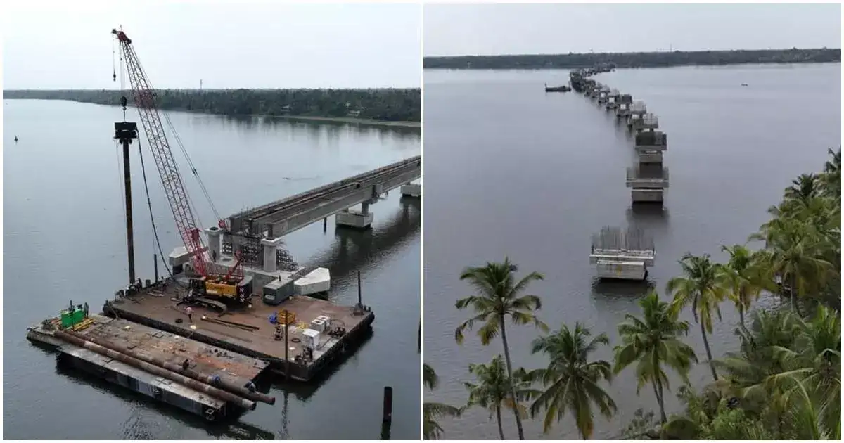 Perumbalam Panavally Bridge,പെരുമ്പളം - പാണാവള്ളി പാലം; പണി 60 ശതമാനം ...
