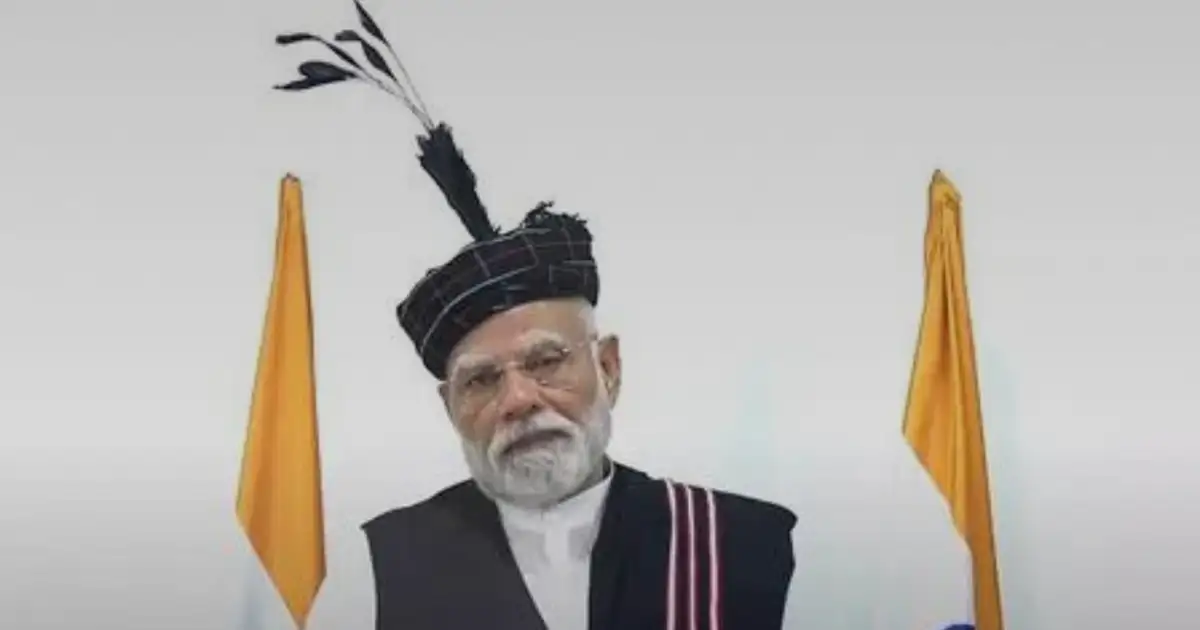 Pm Narendra Modi Mizoram Traditional Khambu Cap,PM मोदी की पंख वाली ...