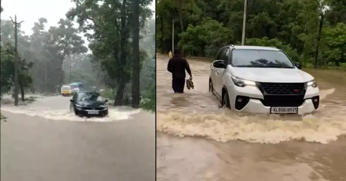 Waterlogged In Nh766,ദേശീയപാത 766ൽ മുത്തങ്ങയില്‍ റോഡിൽ വെള്ളമുയർന്നു ...
