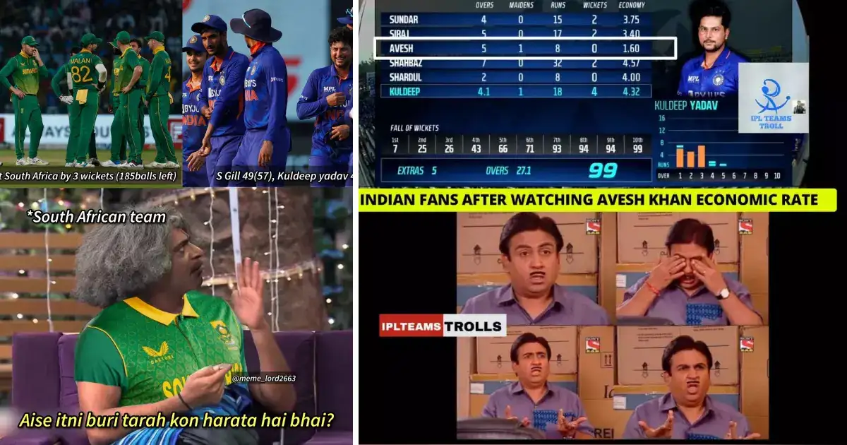 Ind Vs Sa Memes,‘भारताची बॉलिंग पाहून चाहते झाले शॉक’, मॅच जिंकताच ...