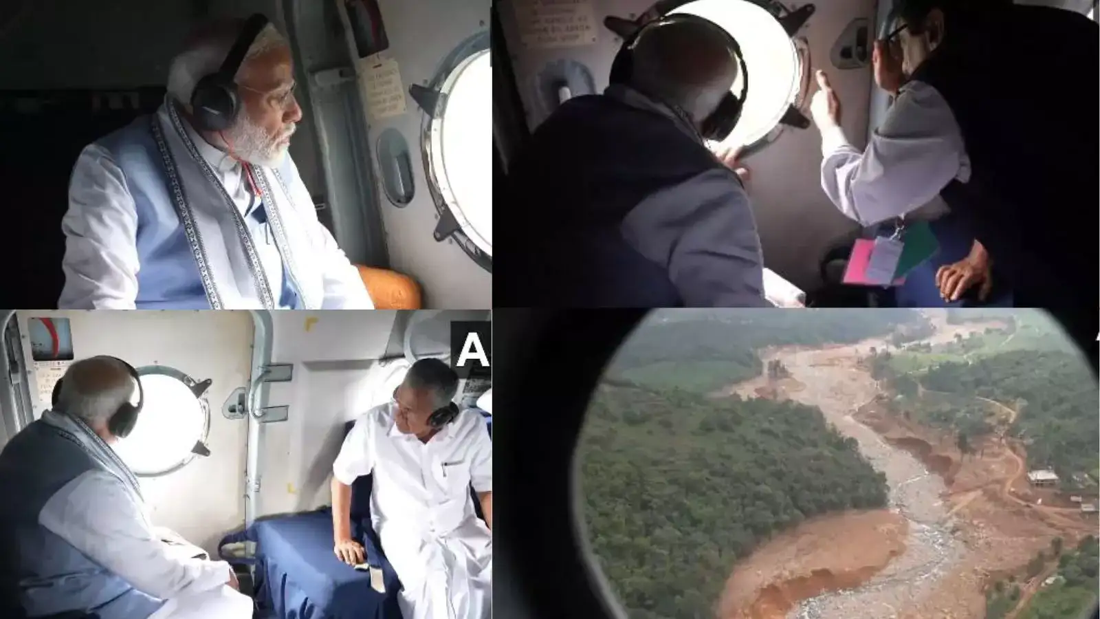 PM Modi Modi aerial survey in Wayanad: வயநாட்டில் ஹெலிகாப்டரில் ...