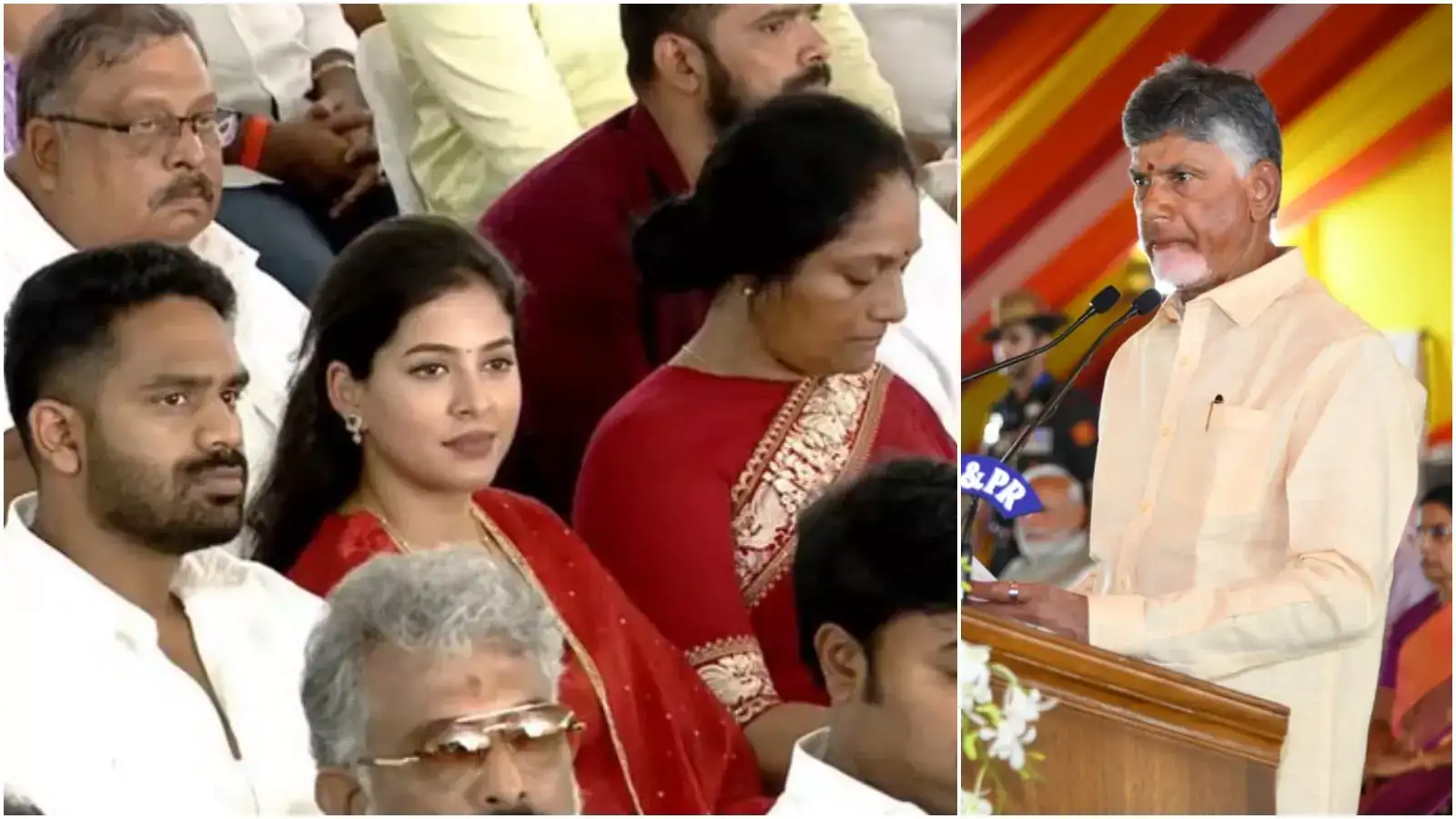 Chandragiri TDP MLA Daughter-in-Law Pulivarthi Trisha Reddy at Chandrababu Oath - చంద్రబాబు ...