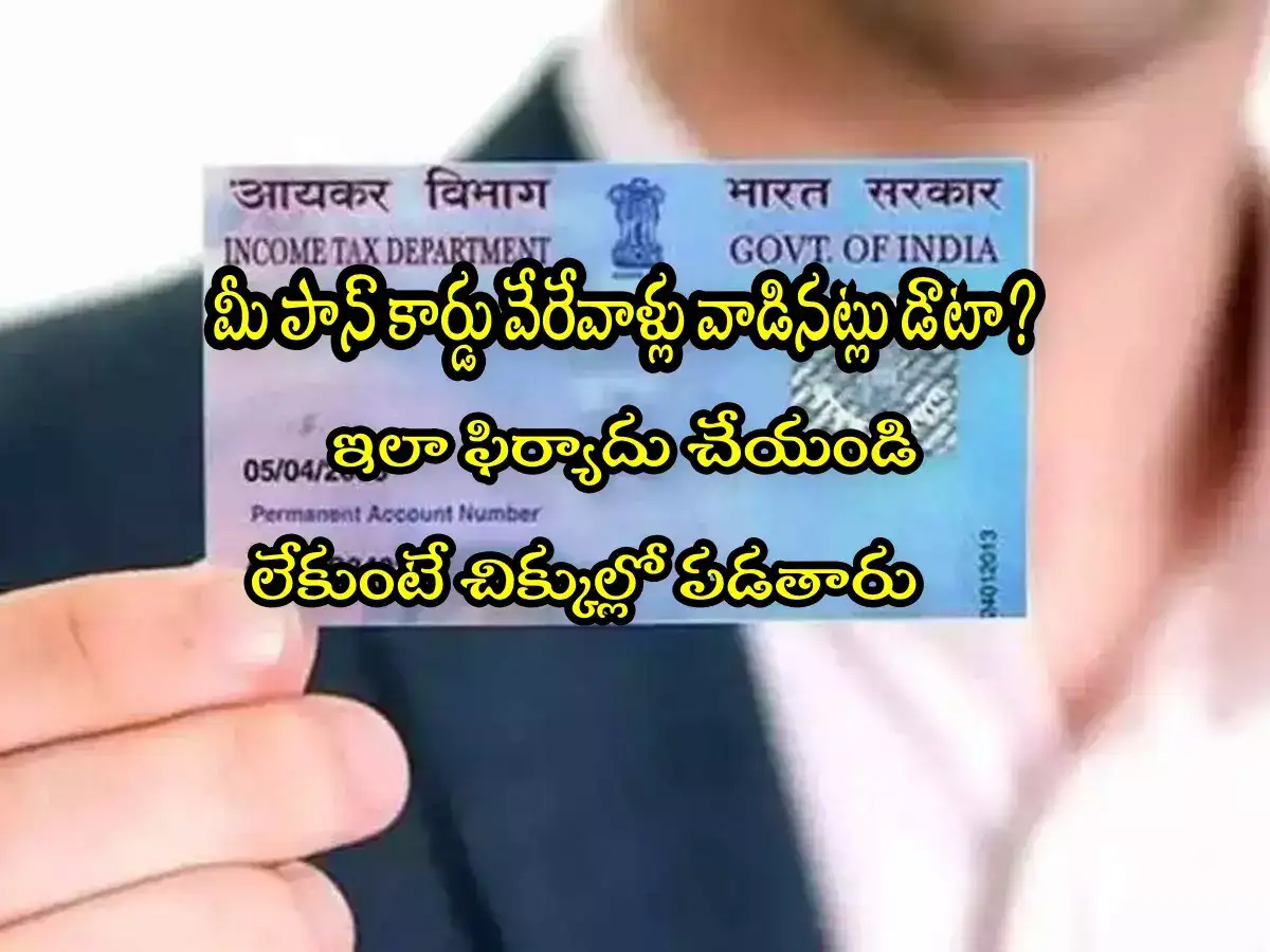 Pan Card Misuse,PAN Card: మీ పాన్ కార్డు వేరే వాళ్లు వాడారని అనుమానమా ...