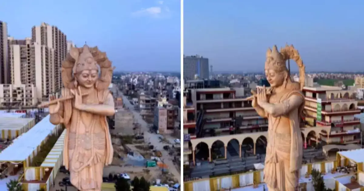 108 Feet Shree Krishna Statue In Yamuna Expressway,यमुना गौर सिटी पर ...