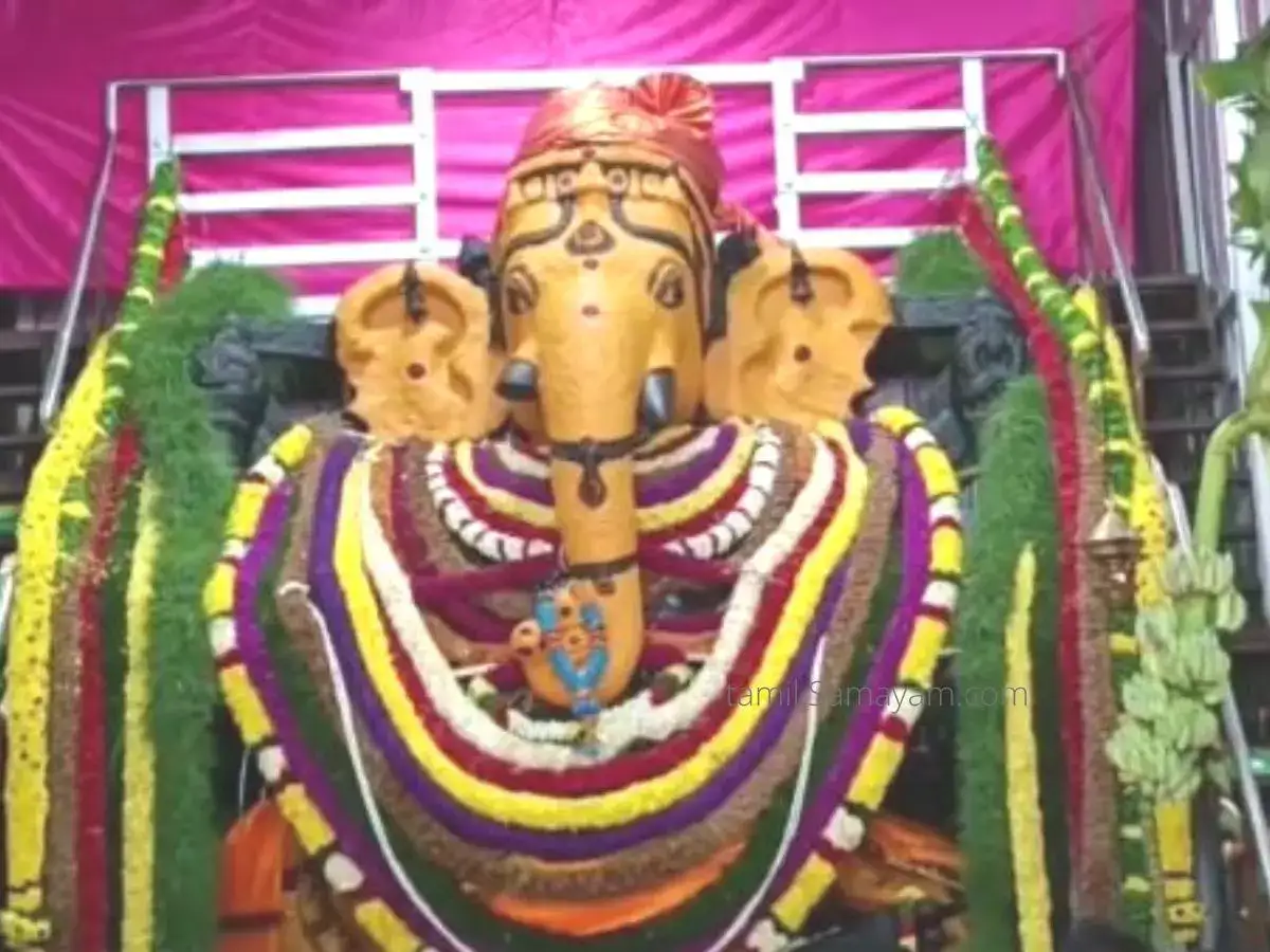 Puliakulam Munthi Vinayagar Temple,19 அடி உயரம் 190 டன் எடை ...