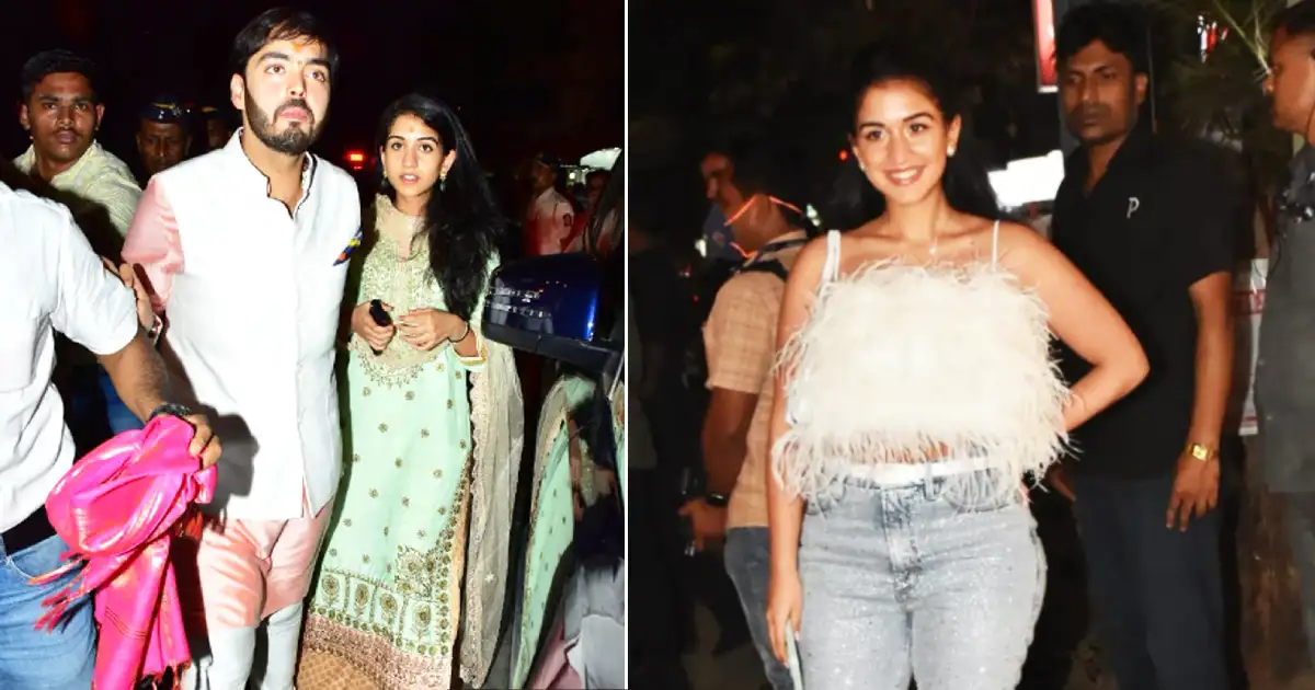 Radhika Merchant In Fur Tube Top,टाइट सिक्योरिटी के साथ अनंत अंबानी की ...