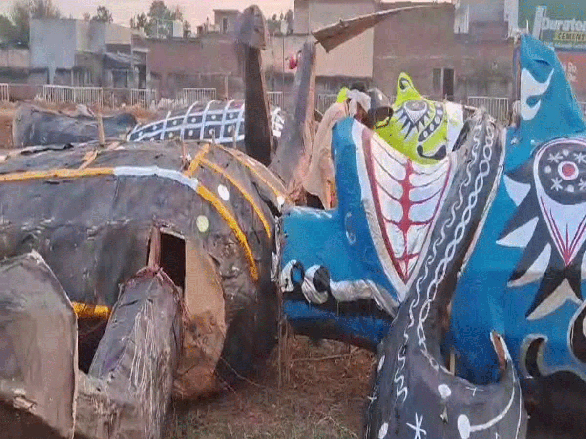 Ambala Ravan 2023,2500 किलो वजन, 125 फीट ऊंचाई... अंबाला में सबसे ऊंचा ...