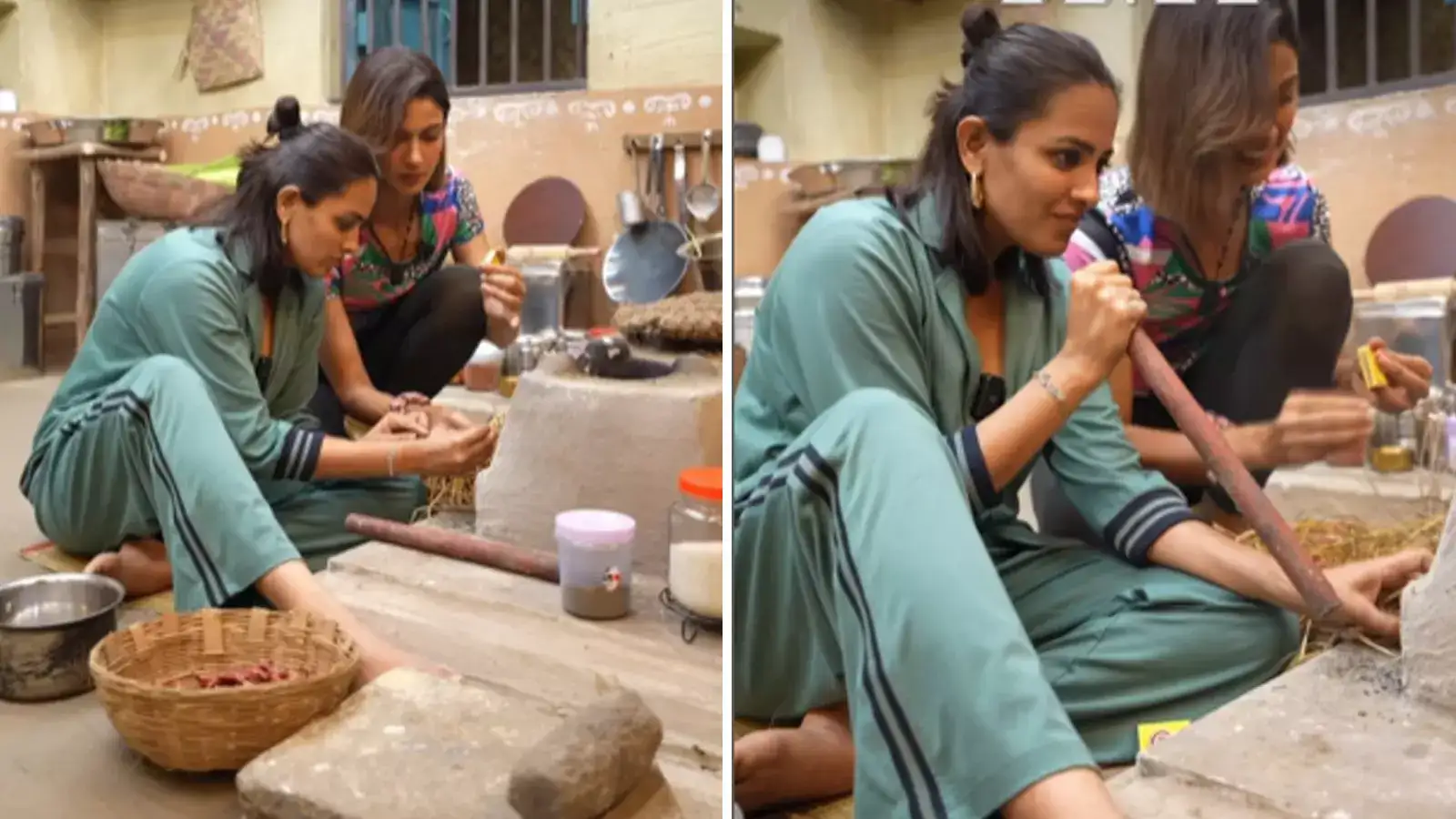 छोरियां चलीं गांव: अनीता हसनंदानी की चूल्हा जलाने में हालत खराब, लग्जरी ...