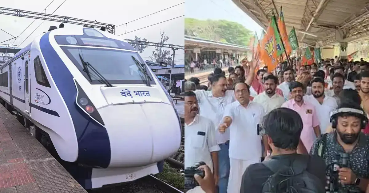 Vande Bharat Express In Kasaragod,ഏഴു മണിക്കൂർ 50 മിനിറ്റ്, കാസർകോട്ടേക്ക് ചൂളം വിളിച്ച് വന്ദേ ...