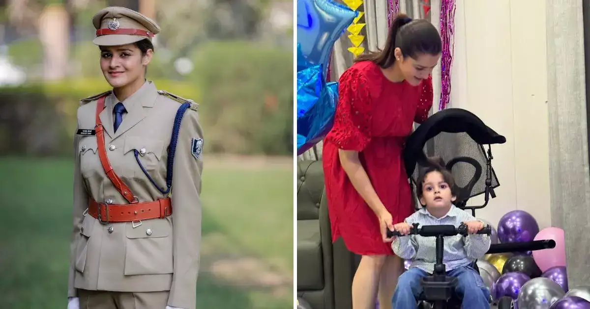 Ips Navjot Simi Stylish Look In Red Dress,बेटे के जन्मदिन पर बदला IPS मम्मी का रूप, रेड ड्रेस ...