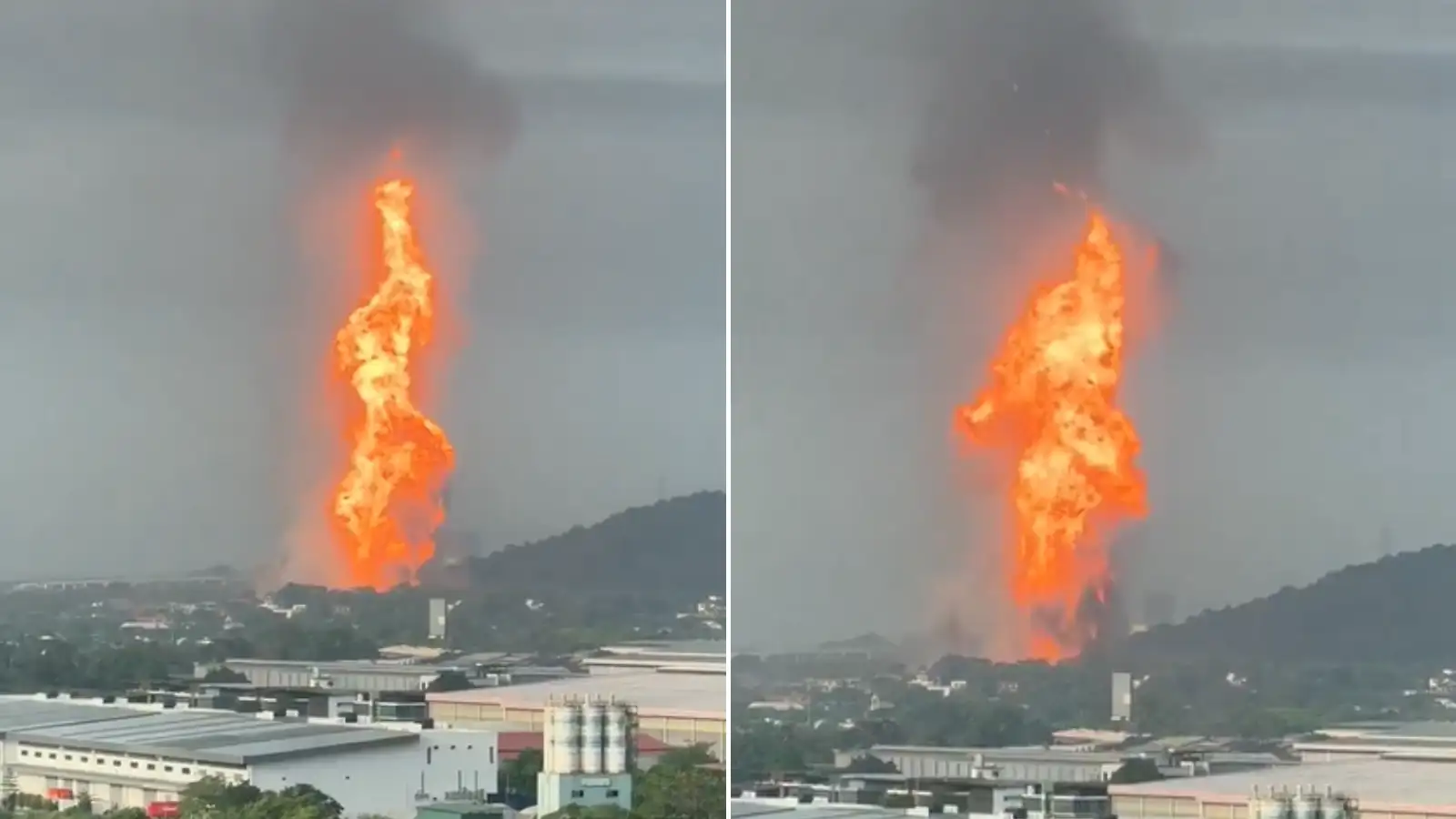 Gas Pipeline Explosion Malaysia Video,मलेशिया में एक गैस पाइपलाइन फटने ...