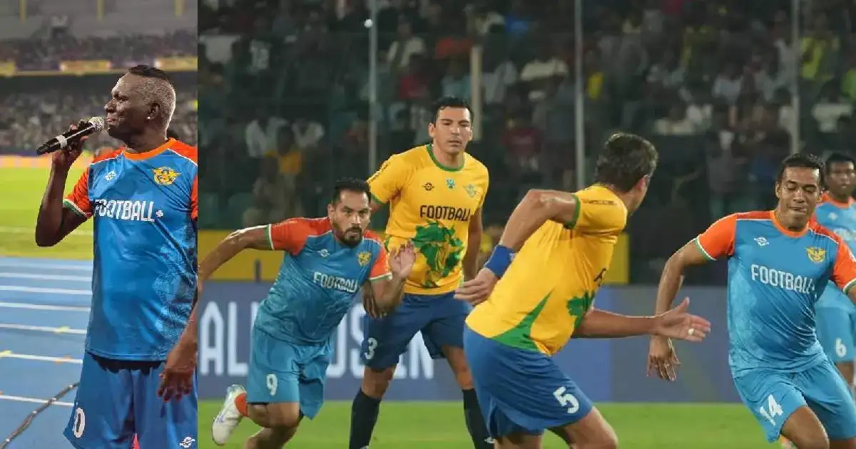 Brazil Legends Vs India All Stars,റൊണാള്‍ഡീഞ്ഞോയെ തടഞ്ഞ് ഐഎം വിജയനും ...