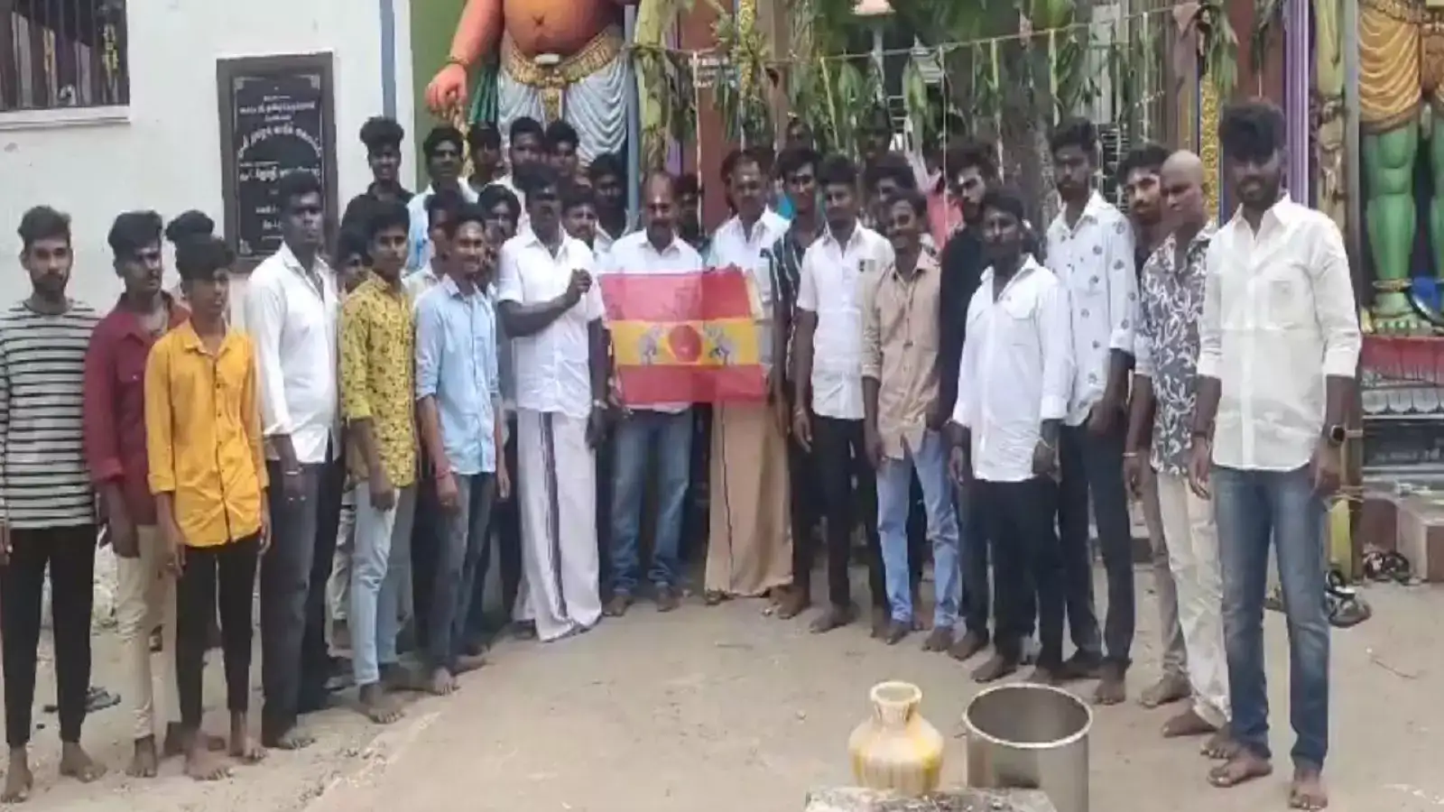 Trichy TVK volunteers worshiped for TVK conference victory in ...