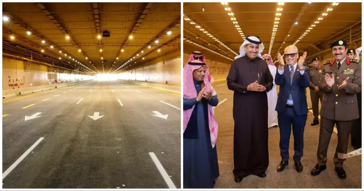 Riyadh main highways: 435 മീ റ്റ ർ നീ ള മു ള്ള തു ര ങ്കം; മു ക ളി ...