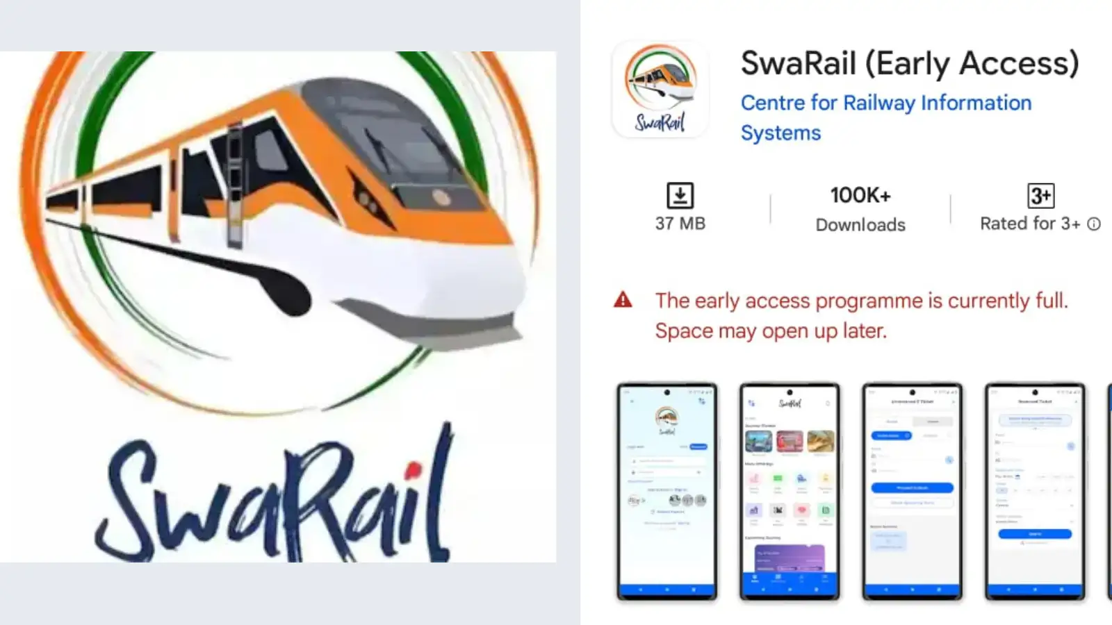 Swarail App Play Store,SwaRail: गूगल प्‍लेस्‍टोर पर आया रेलवे का नया ऐप ...
