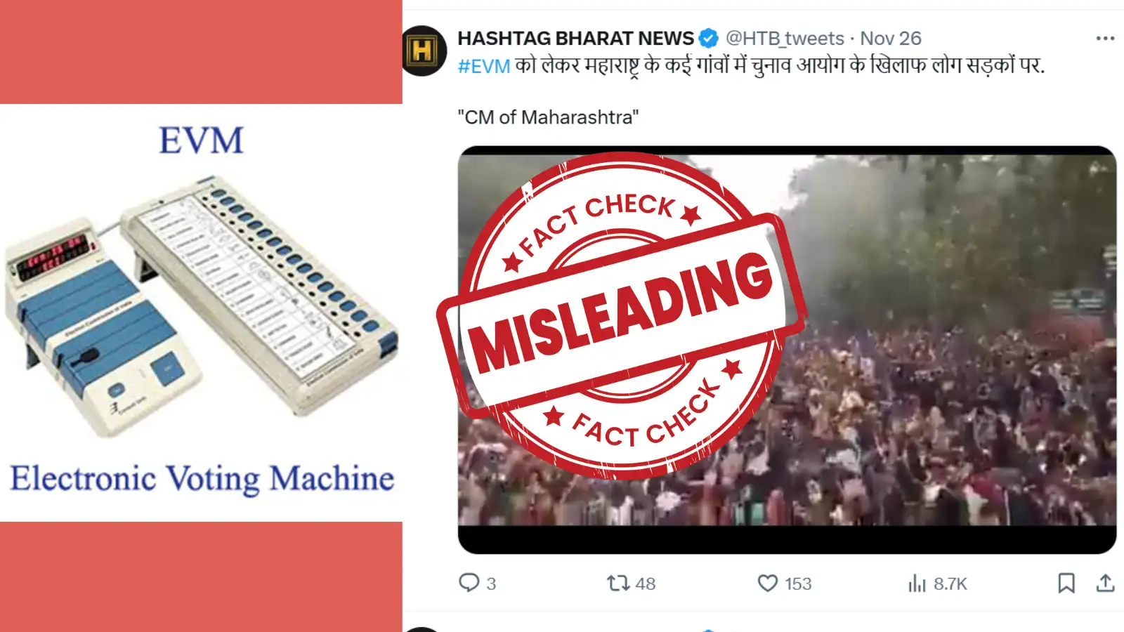 EVM Machine protest Viral video: FACT CHECK: EVM எதிர்ப்பு போராட்ட ...