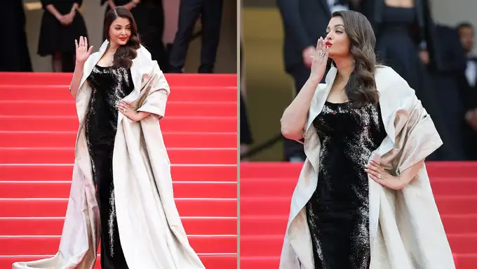 Aishwarya Rai Black Gown With Bhagavad Gita Shloka,'तलाक होगा तुम्हारा' वाला तेवर लिए ऐश्वर्या ...