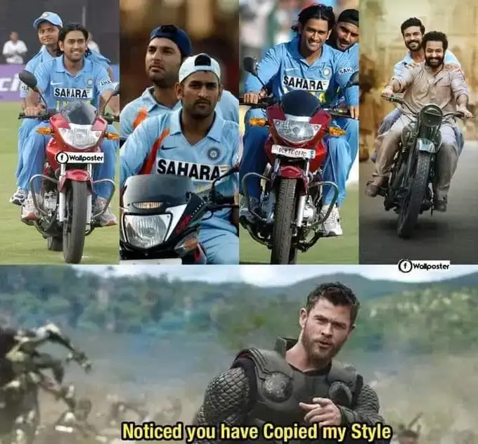 RRR పోస్టర్‌పై ఫన్నీ మీమ్స్.. బుల్లెట్‌ని ఎక్కితొక్కుతున్న మోడీ ...