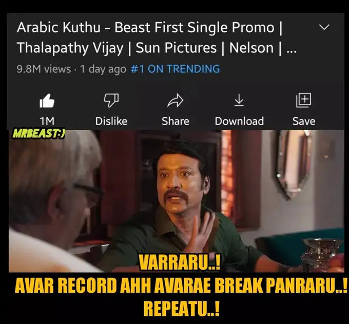 Arabic Kuthu Memes: AK-வை வெச்சு செய்யும் அரபிக் குத்து பீஸ்ட் மீம்ஸ்!