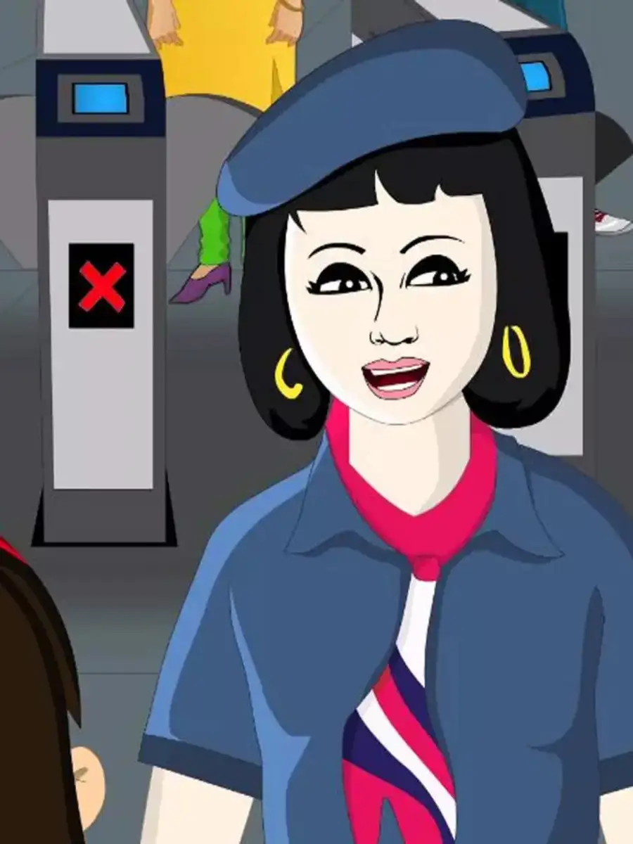 delhi metro mascot welcoming every passengers at the station now behind ...