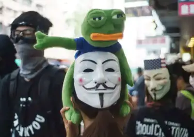 pepe the frog hong kong protest: हॉन्ग कॉन्ग: विरोध प्रदर्शन में 'मेंढक ...
