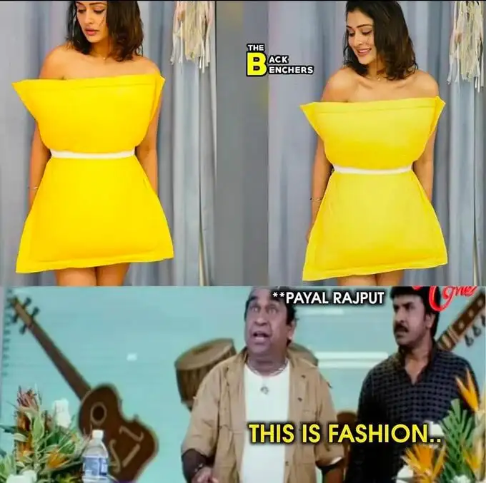 పాయల్ రాజ్‌పుత్ పిల్లో డ్రస్‌పై ఫన్నీ మీమ్స్