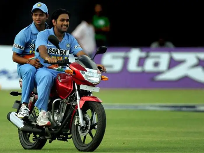Dhoni-on-Bike