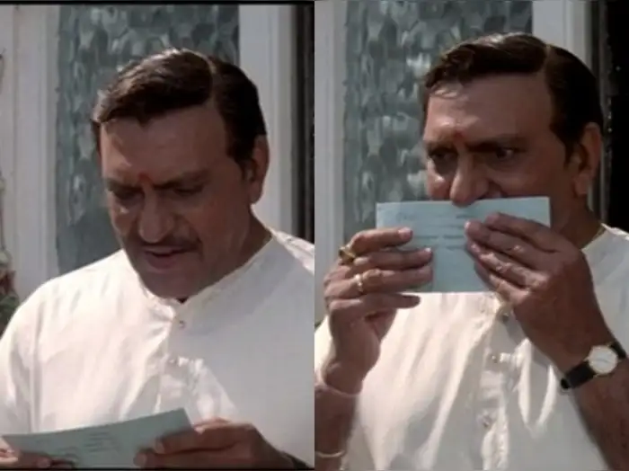 viral memes on this old scene from ddlj featuring amrish puri is going ...