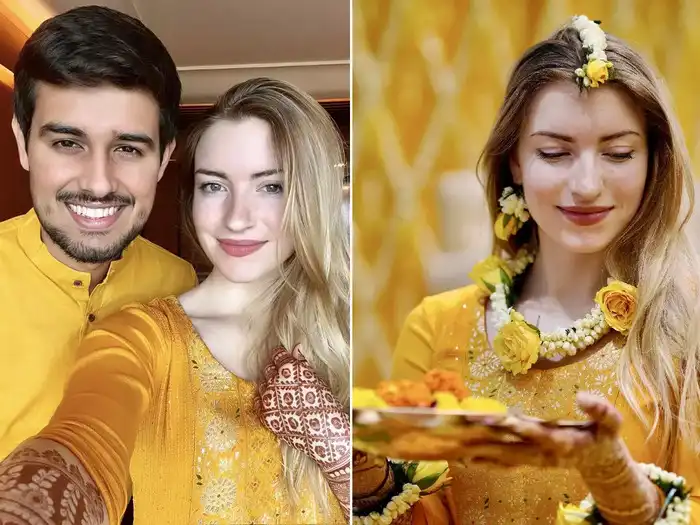 youtuber dhruv rathee shares his and wife haldi ceremony images after ...
