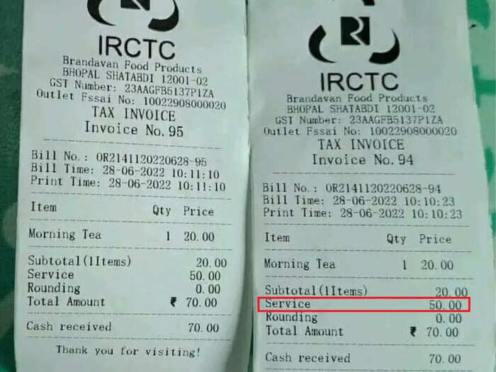 IRCTC Tax Invoice