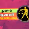துலாம் ஆவணி மாத ராசி பலன் 2023 - முயற்சி அதிகரித்தால் லாபமும் ...