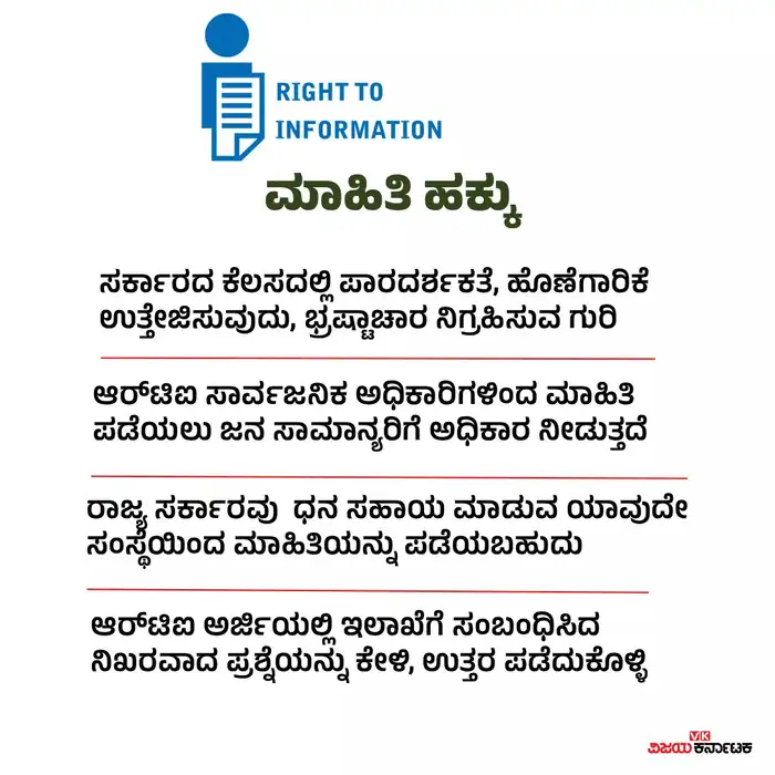 Karnataka Right To Information,ಆರ್‌ಟಿಐ ಅರ್ಜಿ ಸಲ್ಲಿಸುವುದು ಹೇಗೆ? ಯಾವೆಲ್ಲಾ ಮಾಹಿತಿ ಪಡೆಯಬಹುದು ...